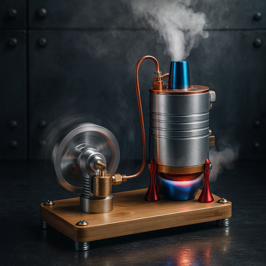 K006 Miniature Vertical Boiler Startable Steam Engine Model DIY Engine ...