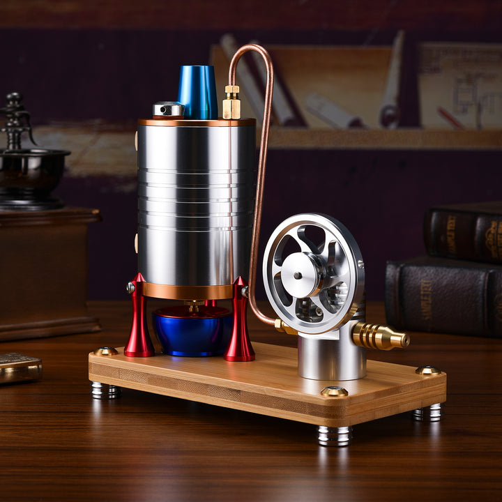 K006 Miniature Vertical Boiler Startable Steam Engine Model DIY Engine ...