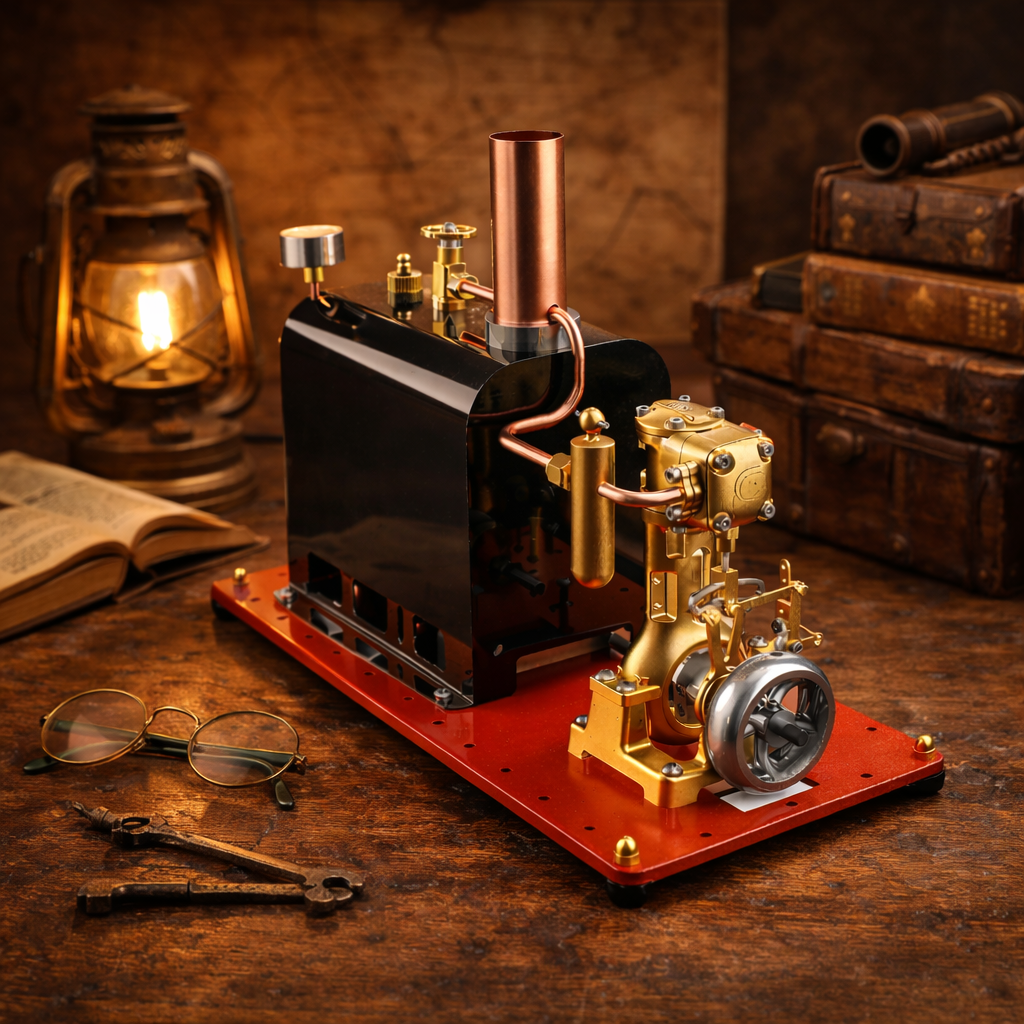 RW-BL1K Mini Reversible Live Steam Engine Kit with Boiler – DIY Workin ...