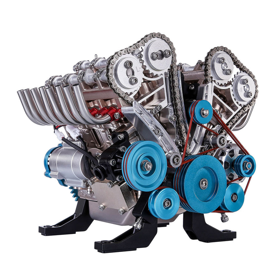 TECHING 1:3 Full Metal V8 Car Engine Model Kit - DIY Mechanical Assemb ...
