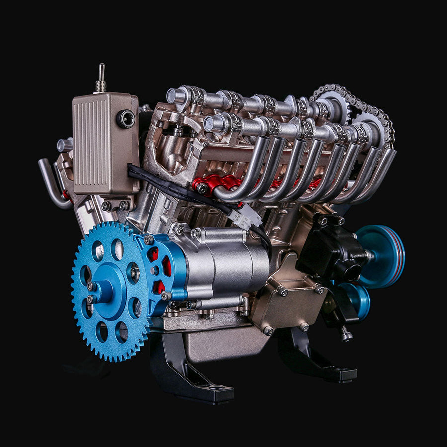 TECHING 1:3 Full Metal V8 Car Engine Model Kit - DIY Mechanical Assemb ...