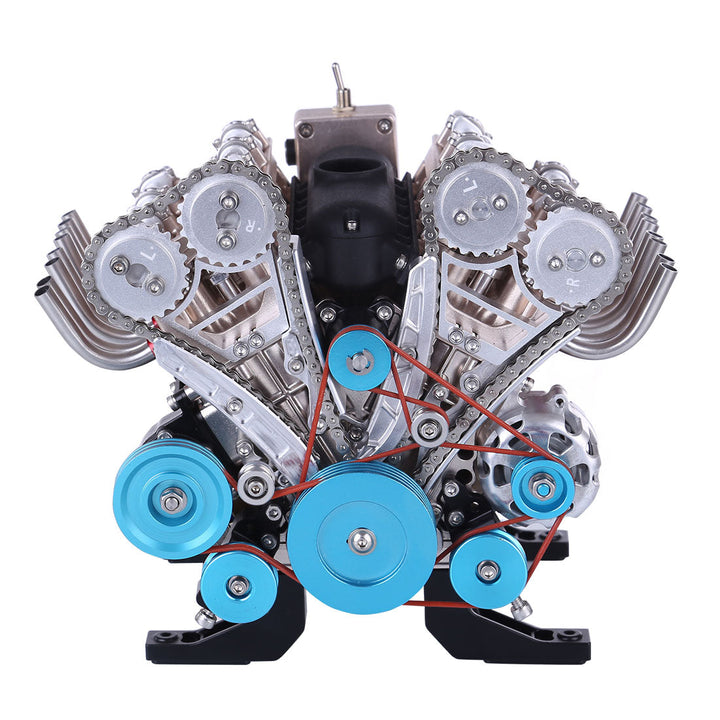TECHING 1:3 Full Metal V8 Car Engine Model Kit - DIY Mechanical Assemb ...