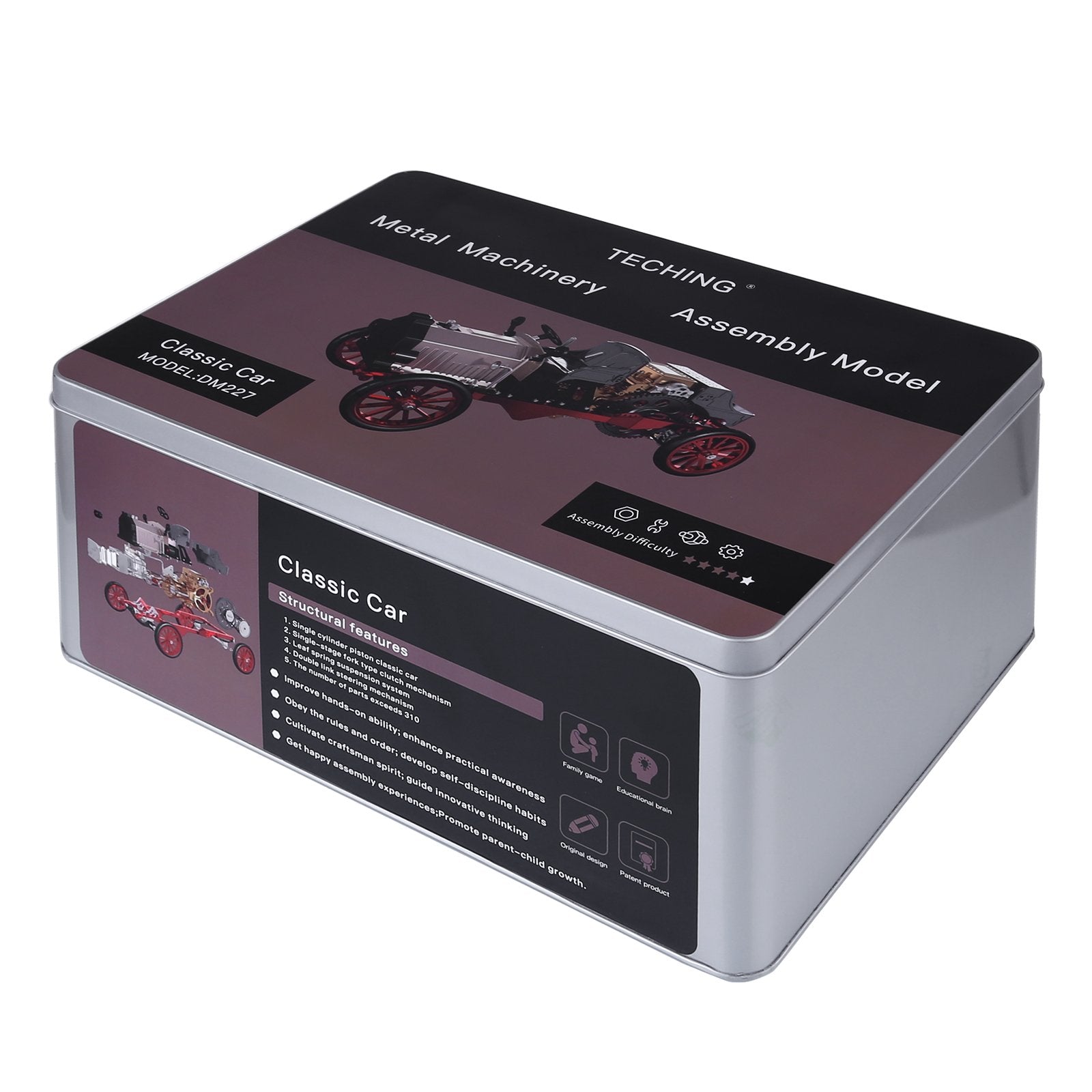 TECHING 310+pcs Vintage Classic Car & Engine Assembly Kit Mini Electri ...