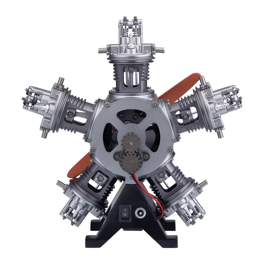 TECHING 5 Cylinder Radial Engine Model Kit - 1:6 Full Metal Aircraft E ...