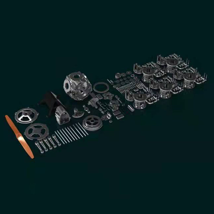 TECHING 5 Cylinder Radial Engine Model Kit - 1:6 Full Metal Aircraft E ...