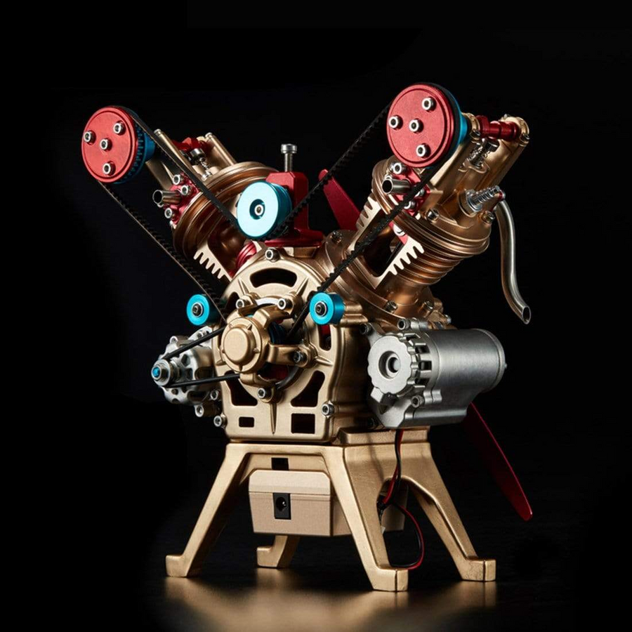 TECHING V2 Engine Assembly Kit Full Metal VTwin Double-Cylinder Engine ...