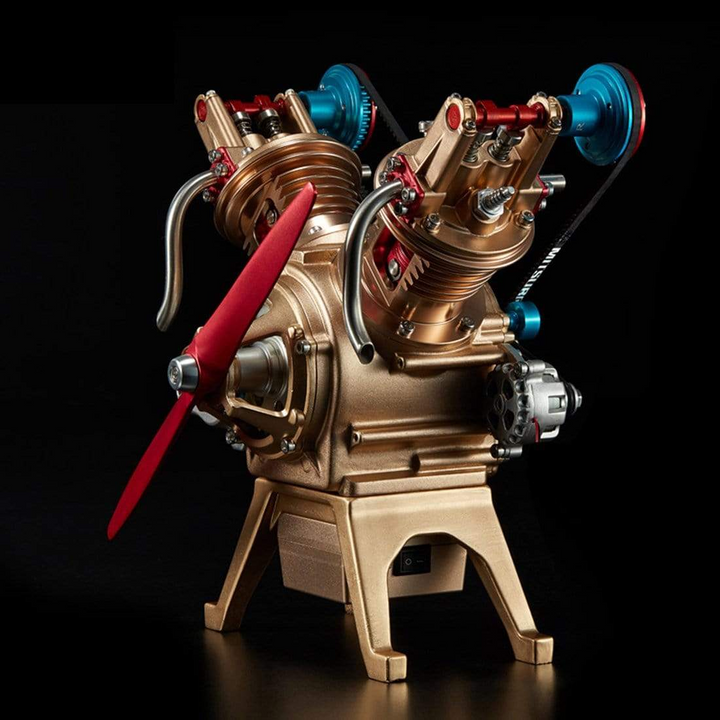 TECHING V2 Engine Assembly Kit Full Metal VTwin Double-Cylinder Engine ...