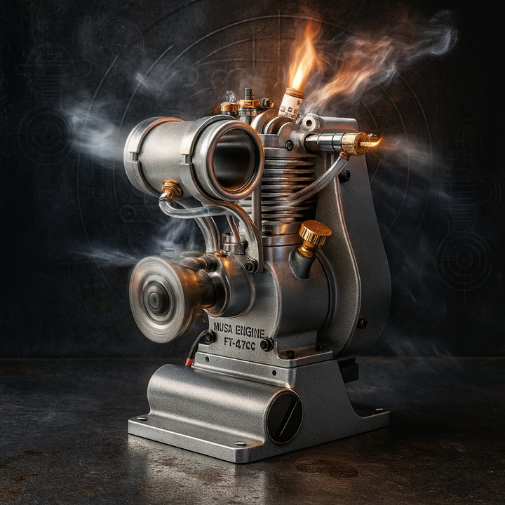 MUSA F1 2.7cc Mini Vertical OHV Single-Cylinder 4-Stroke Air-Cooled Ga ...