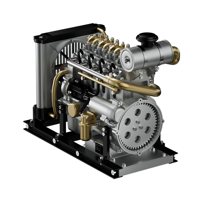 TECHING 1:10 Full Metal Mini L4 Diesel Engine Model Kit - DIY 4 Cylind ...